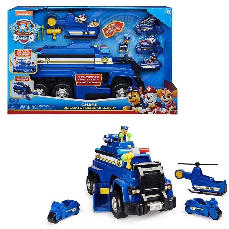 Spin Master Nickelodeon Paw Patrol Chase 5-in-1 Ultimate Police Cruiser ...
