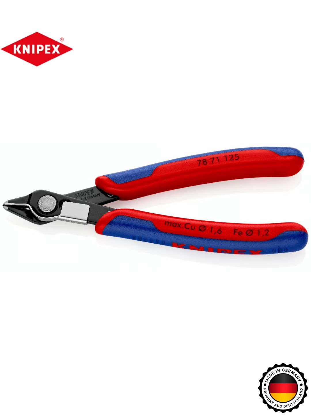 Бокорезы Knipex Electronic Super Knips прецизионные, нерж., зажим для ...
