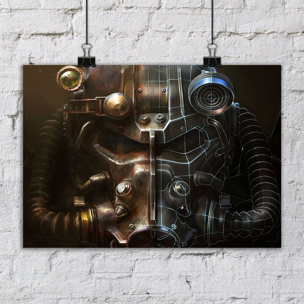 Постер Janime Аниме, Арт Плакат Fallout 4 Power Armor, 42 29 купить c ...