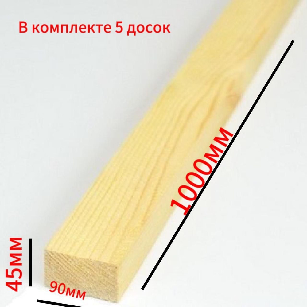 Доска сухая стройная 45х90х1000 хвоя (5шт/уп) - купить с доставкой по ...
