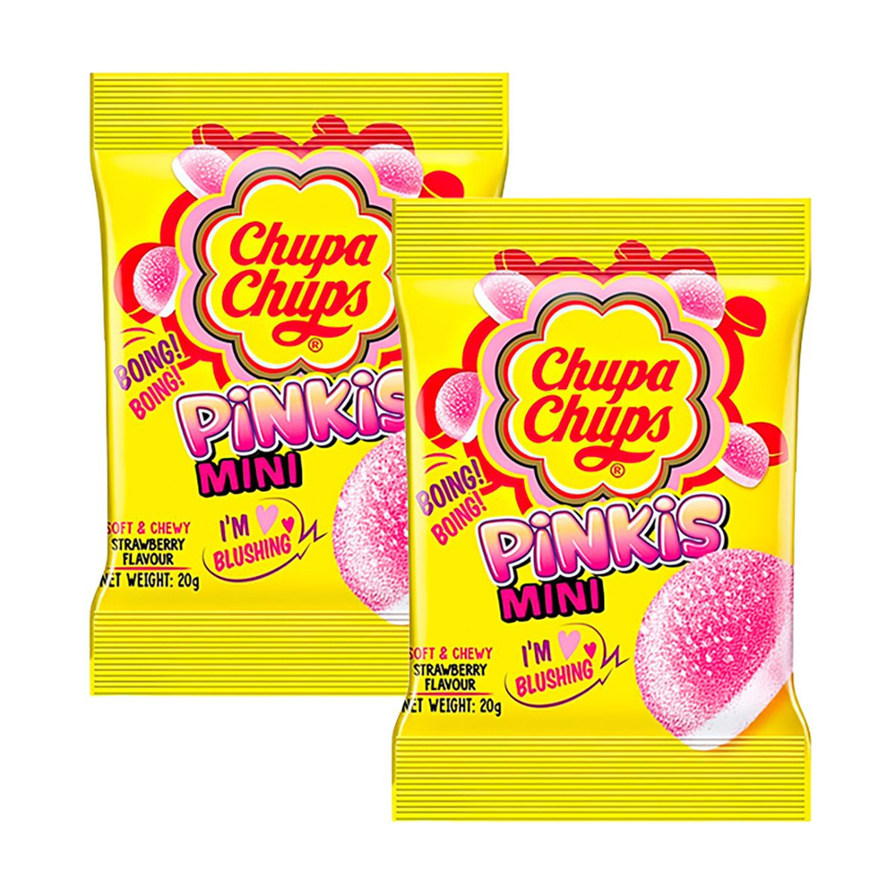 Жевательный мармелад Chupa Chups Pinkis Strawberry со вкусом клубники ...