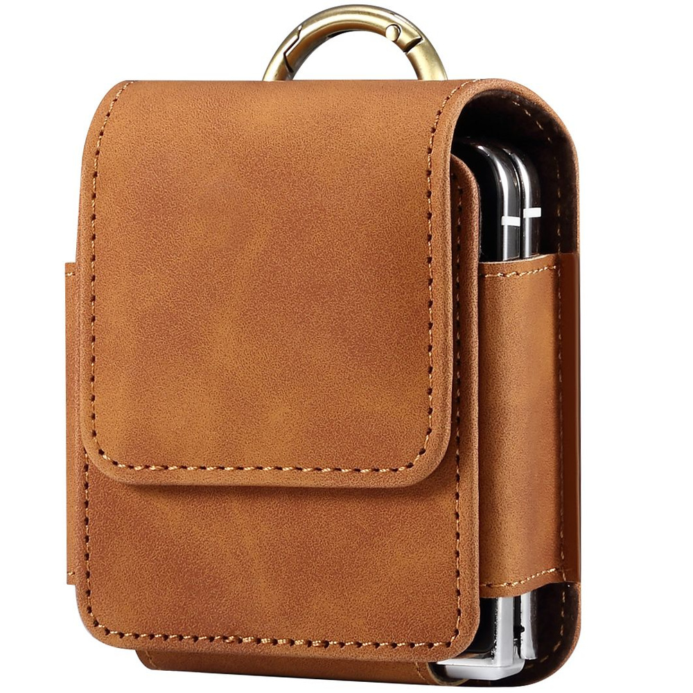 Кожаный чехол для Samsung Z Flip / Motorola / OPPO / Huawei ...