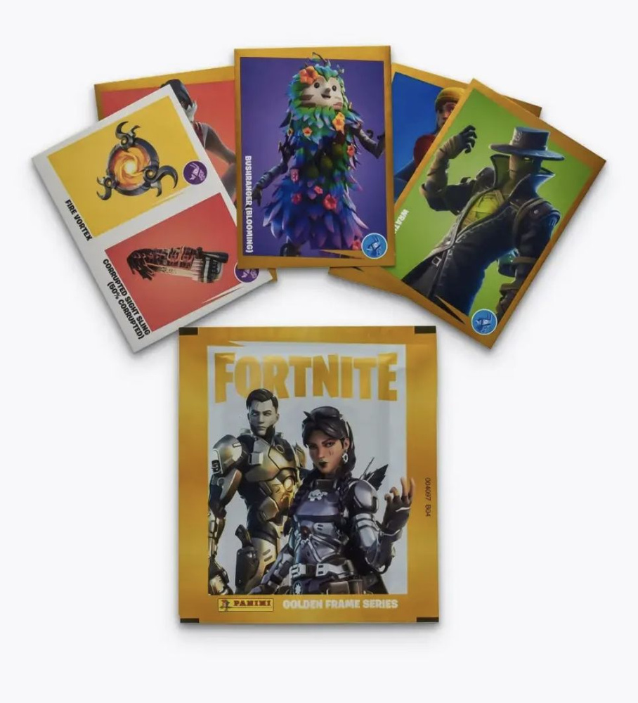 10 пакетиков PANINI Fortnite: Golden Frame Series - купить с доставкой ...
