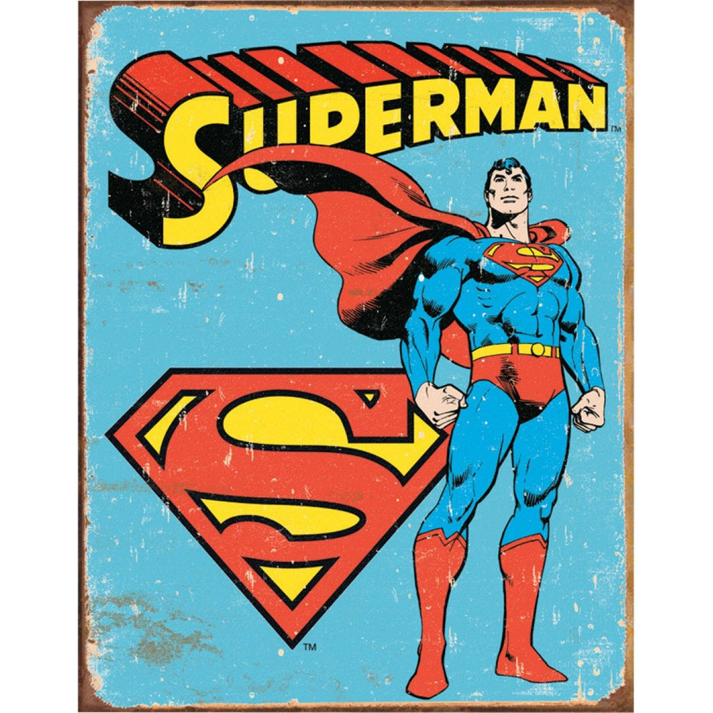 Жестяная табличка Desperate Enterprises Tin Signs Superman - Retro ...
