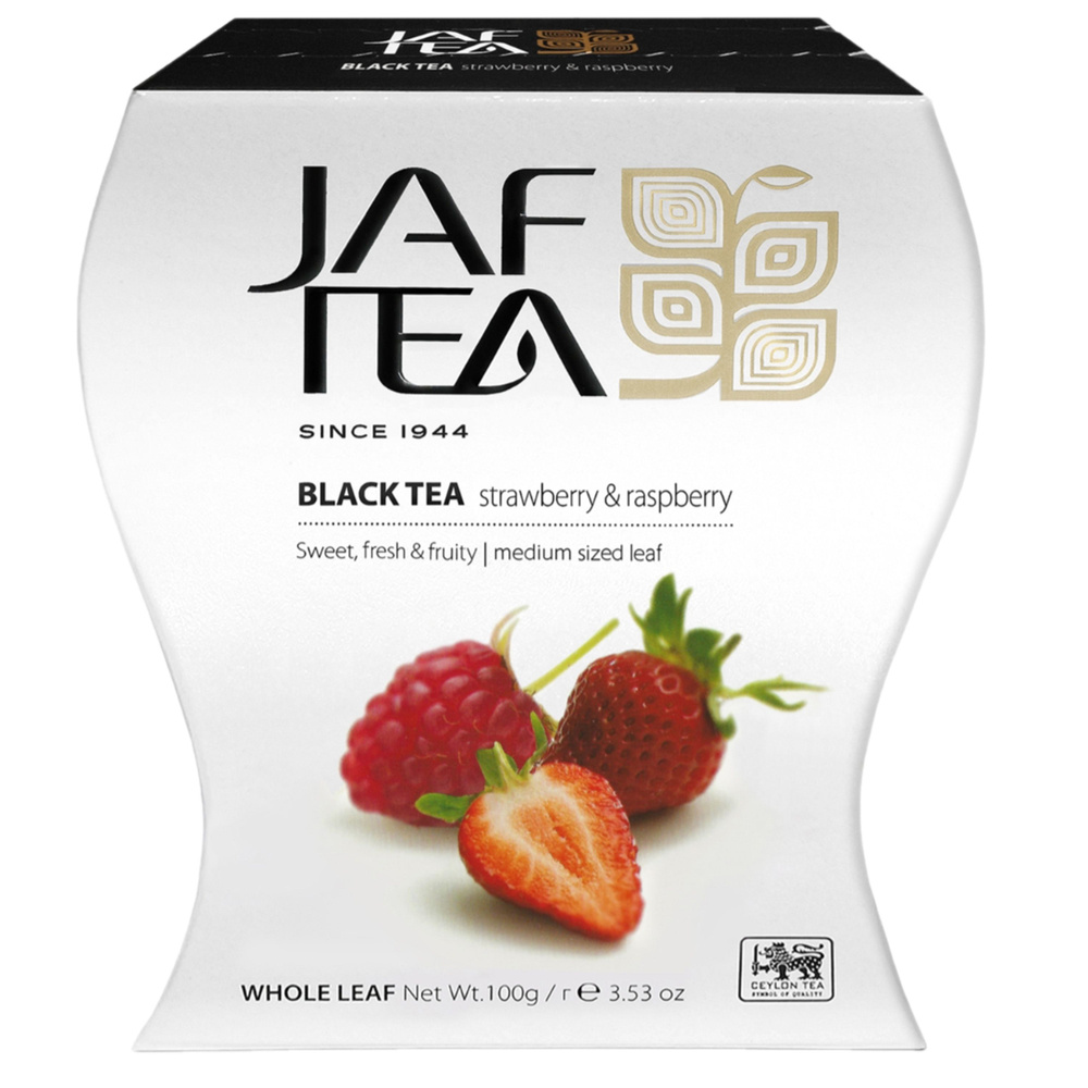 Чай черный JAF TEA strawberry & raspberry 100г - купить с доставкой по ...