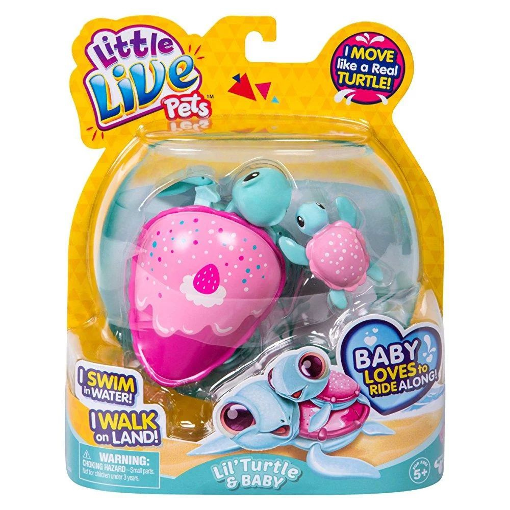 Little Live Pets Lil Turtle baby Tank Игрушка-черепаха с реалистичными ...