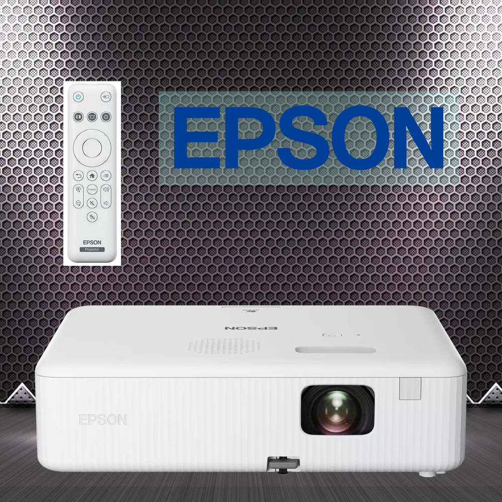 Epson Проектор CO-W01, 3LCD, белый купить на OZON по низкой цене (1934368602)
