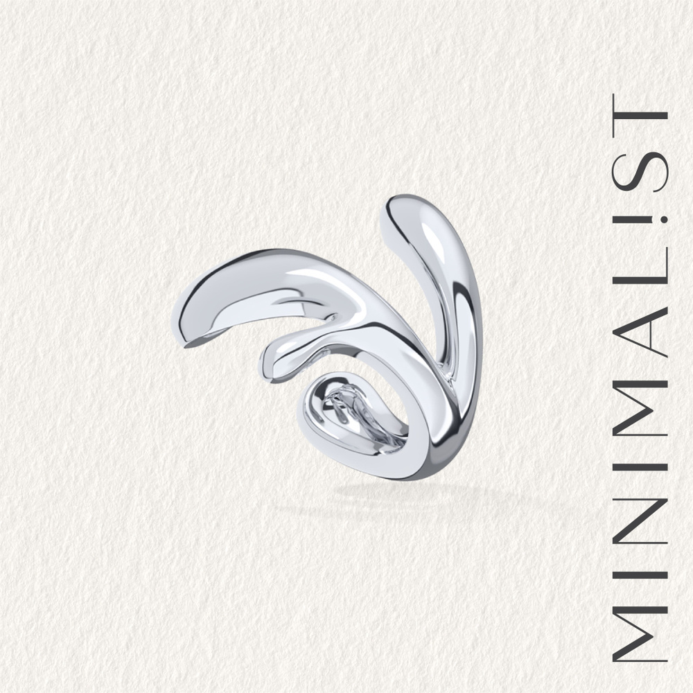 Minimal!st Моносерьга Серебро родированное 925 пробы - купить с доставкой по выгодным ценам в ...