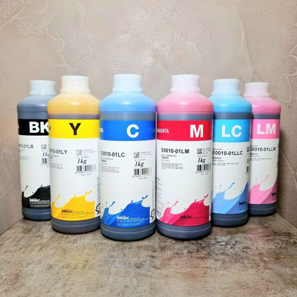 Расходник для печати InkTec E0010-01LB для Epson T0821, Набор CMYK LcLm, для струйного принтера ...