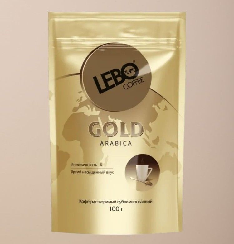 Кофе растворимый LEBO GOLD 100 грамм, пакет - купить с доставкой по ...