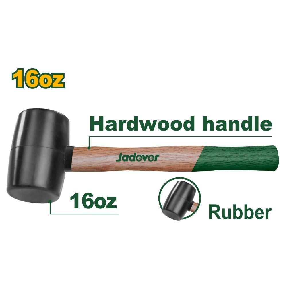 Киянка резиновая для плитки 450 гр с деревянной ручкой JADEVER - купить ...