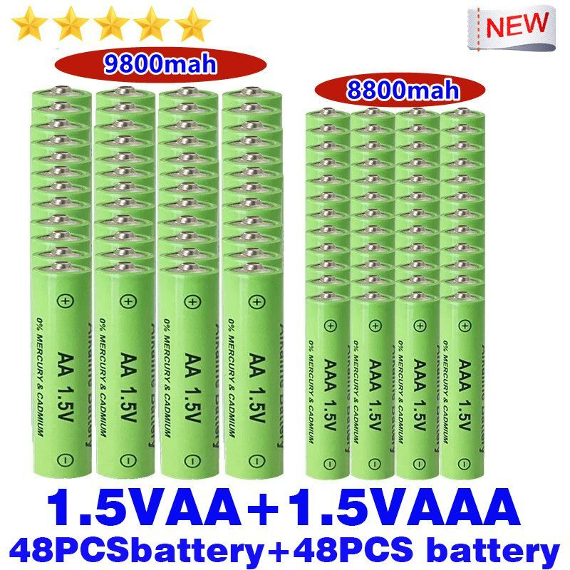 AA + AAA / AA1.5V9800mAh / 1.5VAAA 8800mah Щелочной аккумулятор дистанционно управляемый ...