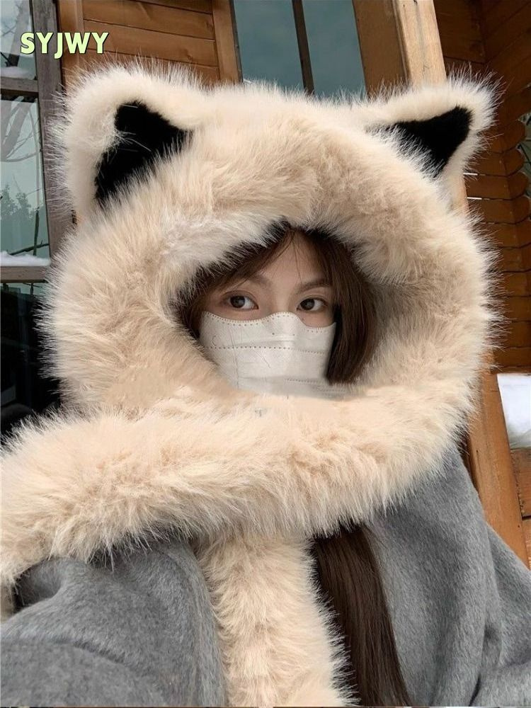 Шапка с ушками SYJYW купить на OZON по низкой цене (2959357117)