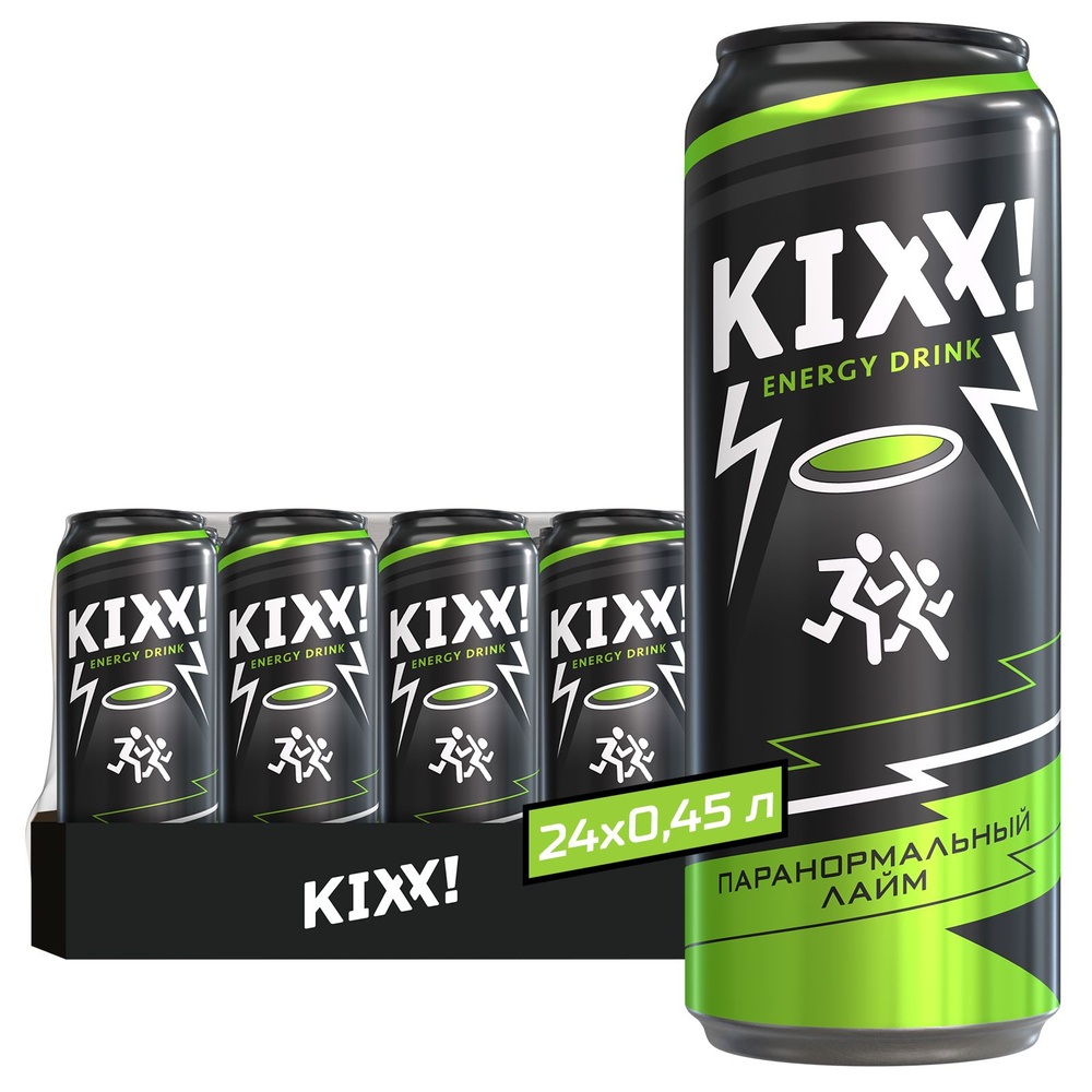 KIXX Паранормальный Лайм, энергетик от Димы Масленникова, 24 шт. х 0,45 л, банка купить на OZON ...