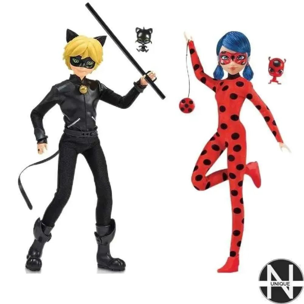 Игровой набор Леди Баг и Супер кот из двух кукол 27 см Miraculous