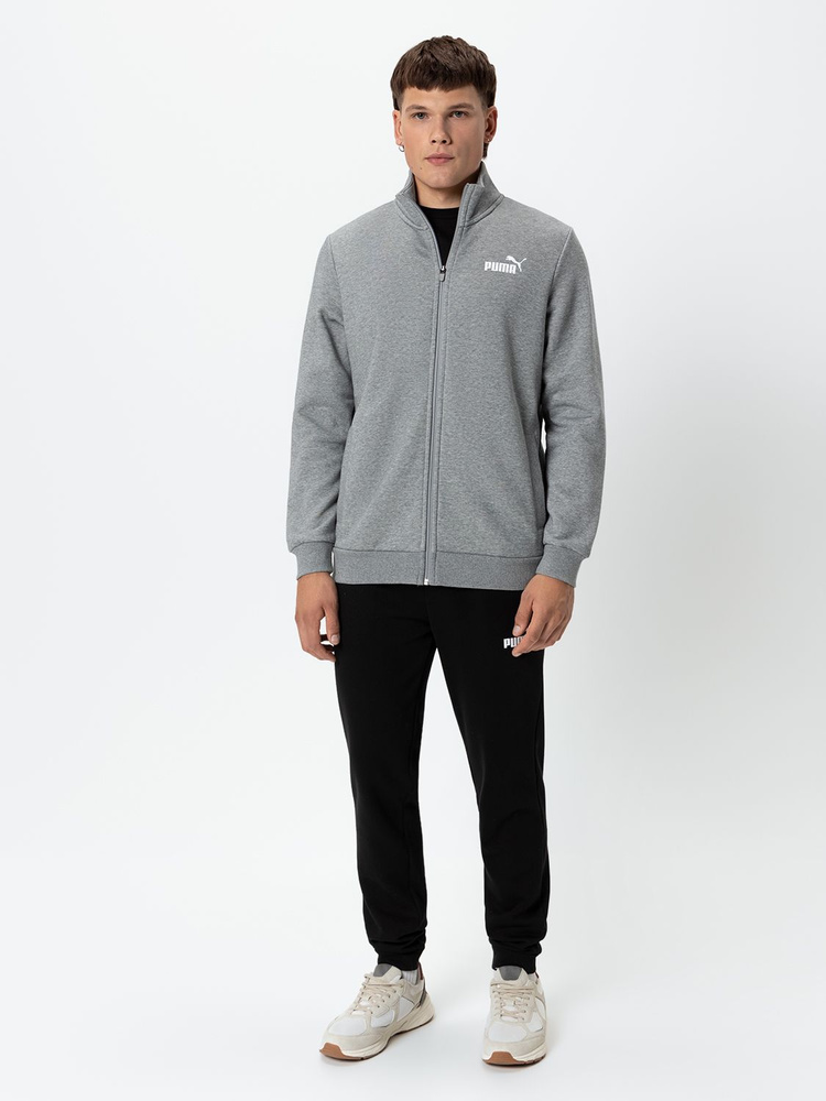 Костюм спортивный PUMA Clean Sweat Suit FL, мужской, чёрный, серый ...
