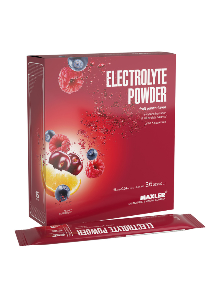 Электролиты порционные Maxler Electrolyte Powder 15х6,8г Фруктовый пунш купить на OZON по низкой ...