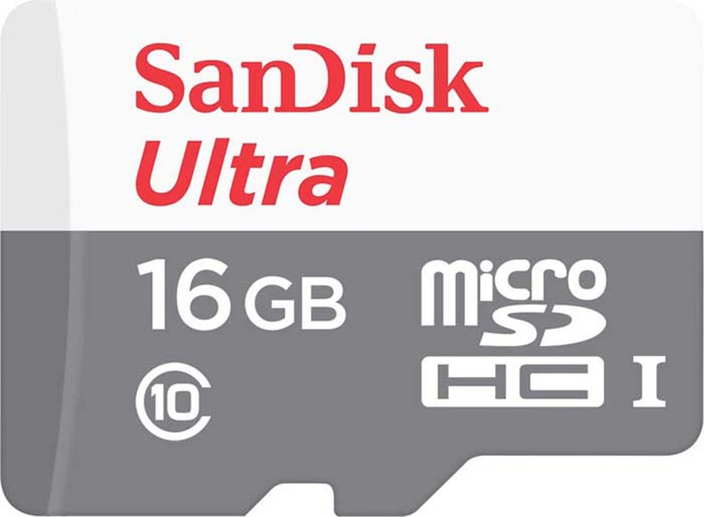 SanDisk 16 ГБ Карта памяти microSDHC Ultra (SDSQUNS-016G-GN3MN), Class ...
