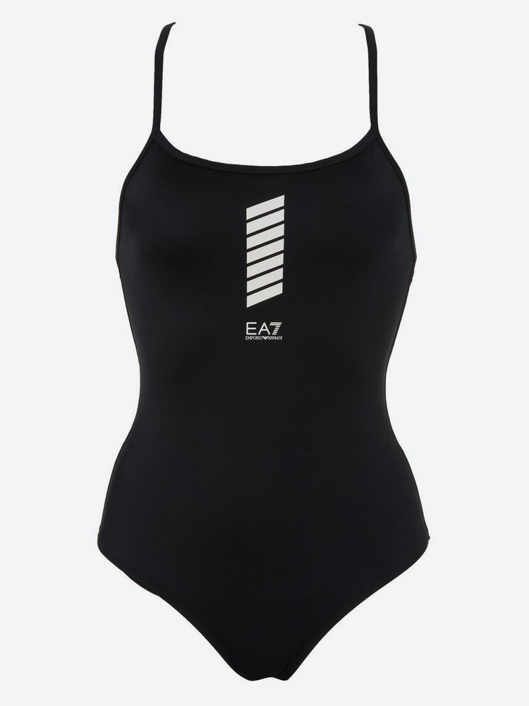 Купальник слитный Женский EA7 черный Пляжный, размер 44, 46 Вьетнам Полиэстер, Эластан купить c ...