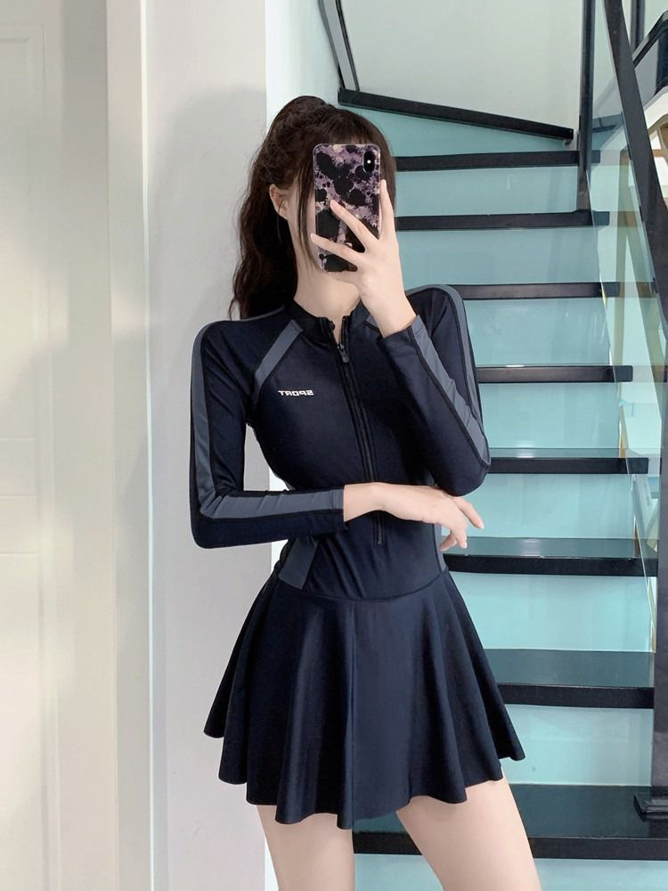 Купальник слитный Женский SYJWY черный Повседневный, размер 42 SUP-серфинг, Аквааэробика Китай ...