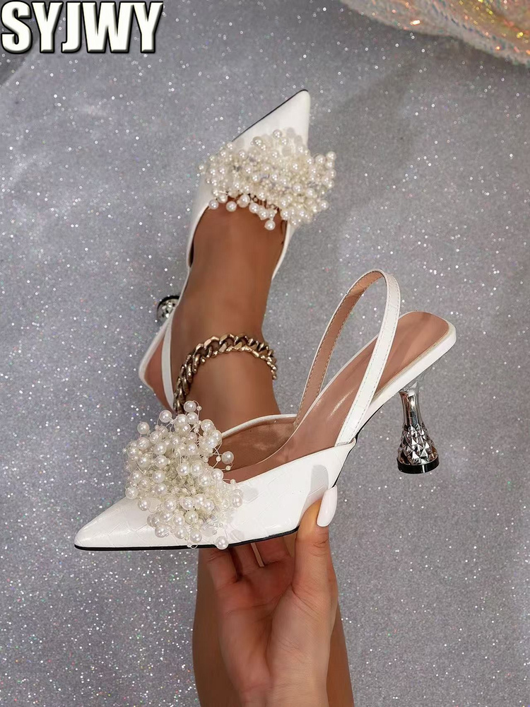 Туфли Женский SYJWY Искусственная кожа, размер 37 Шпилька слингбэки Пряжка купить c доставкой на ...
