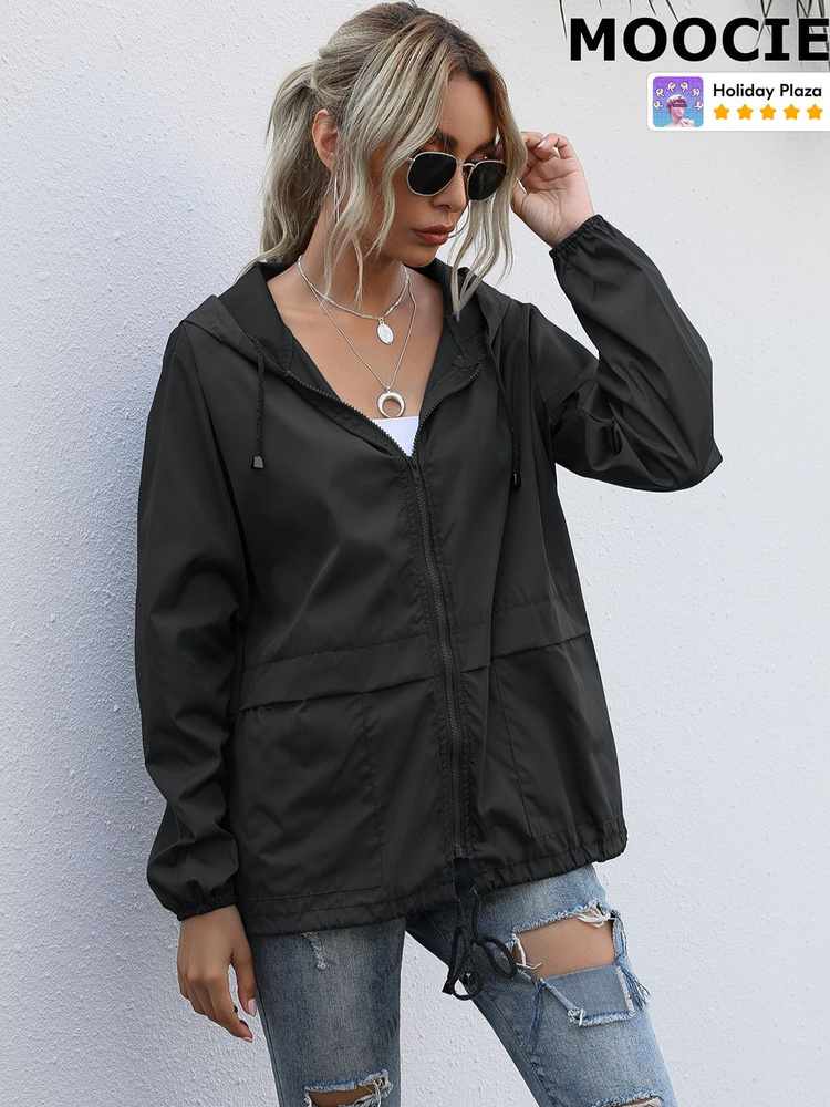 Ветровка Женский MOOCIE Манжеты черный, размер 48 Длинный На любой сезон Китай купить c ...