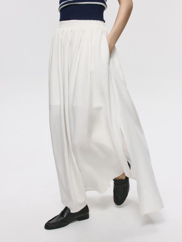 Юбка Женский SELA ванильный, размер 50 Лето купить c доставкой на OZON по низкой цене (2000011394)