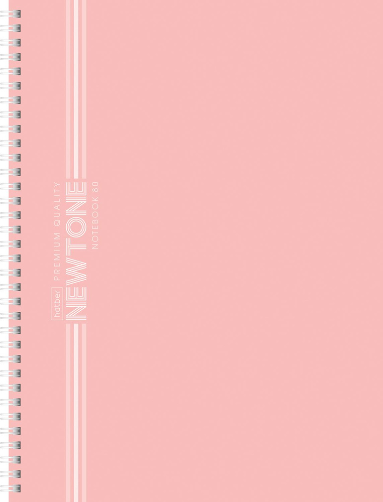 Тетрадь Hatber 80 листов А4 линия, Soft-touch на гребне, premium NEWtone PASTEL Розовый кварц ...