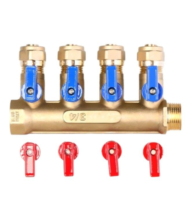 Коллектор с ШАР КРАНОМ VIEIR 3/4*16 4 выхода купить на OZON по низкой цене (2625775976)