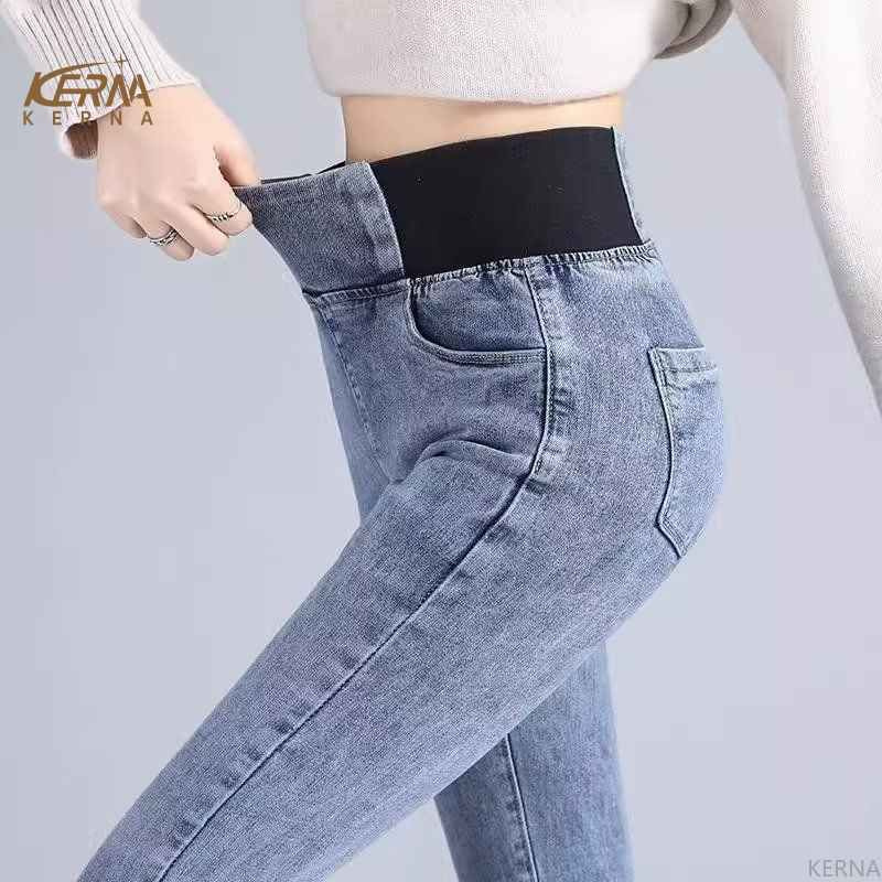 Легинсы Женский KERNA Джегинсы голубой Полиэстер FR Повседневный ...