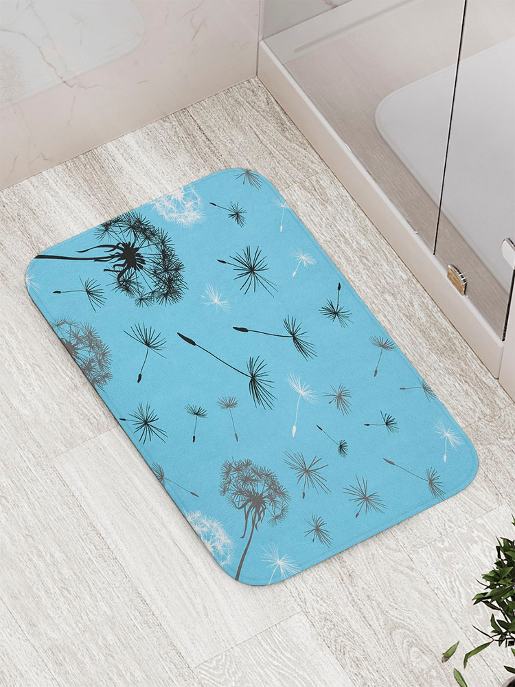 Коврик для ванной комнаты и туалета противоскользящий "Полет одуванчика" 52х77 см, JoyArty ...