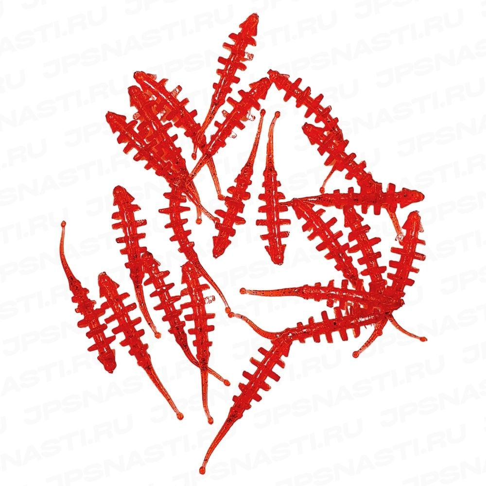 Силиконовые приманки Eleven Lures Micro Trap 1.5, 20 шт, #Ruby Red ...