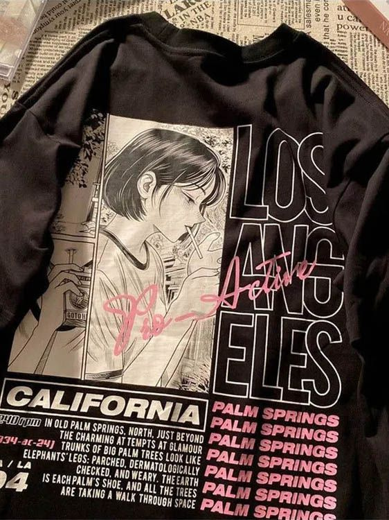 Футболка Женский, Мужской SYJWY черный Короткий, размер 56 Хлопок Абстракция облегающий Бахрома ...