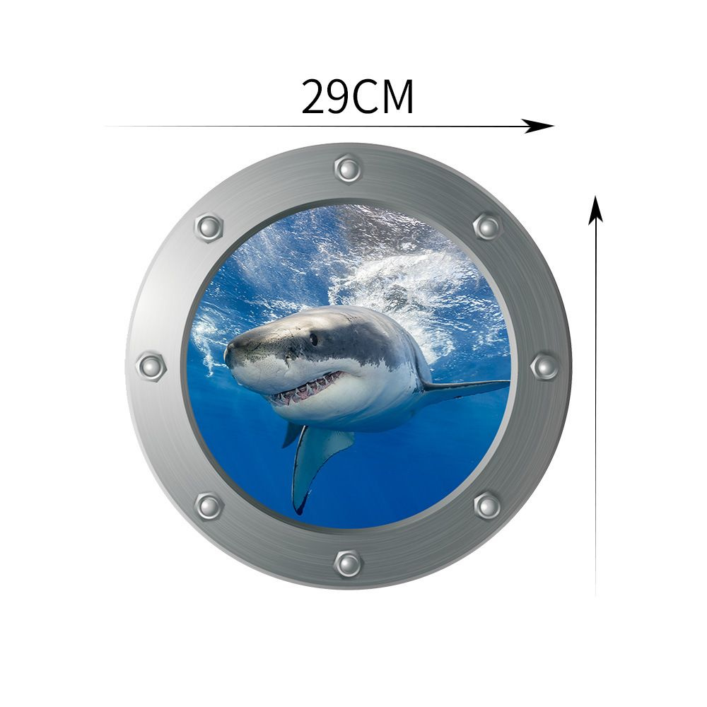 3d наклейка, Изображение океанской акулы, 1 шт, 29cm*29cm купить c доставкой на OZON по низкой ...