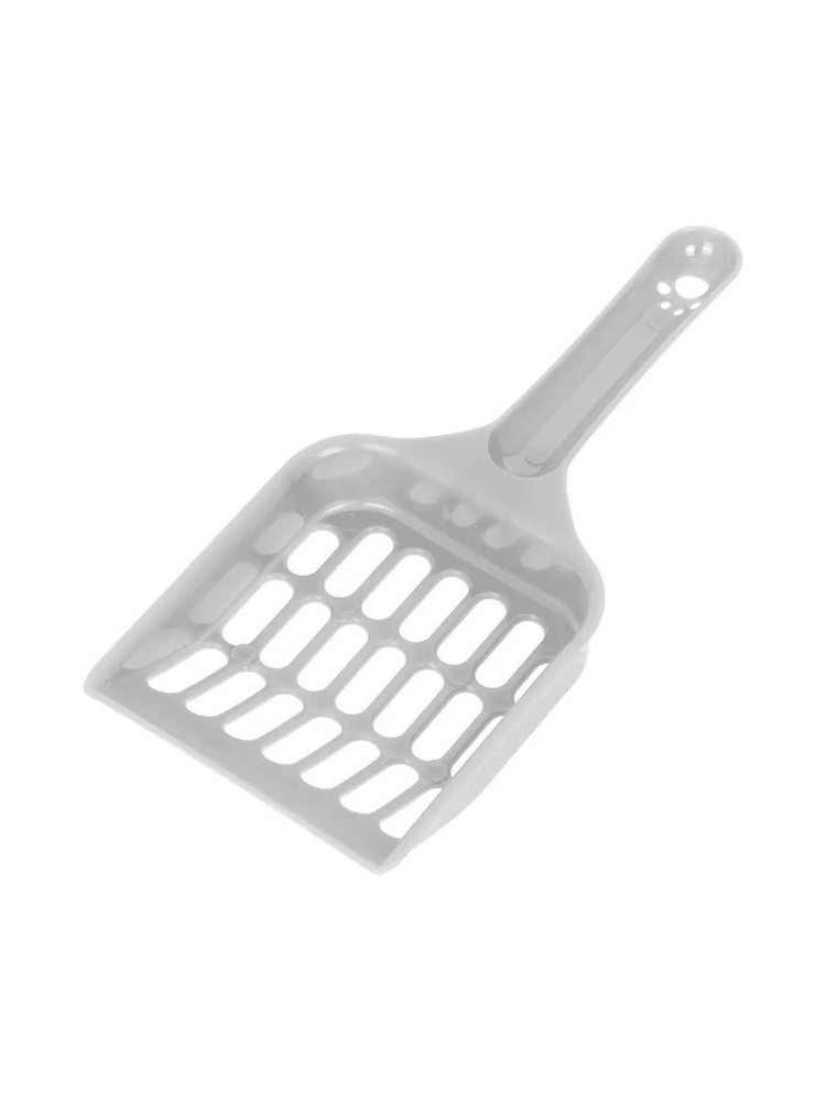 Совок для кошачьего туалета с отверстиями Zoo One, 20*9*2,5 см, серый ...