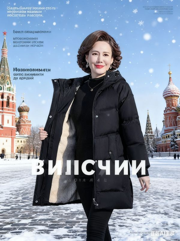 Пальто Женский MOOCIE Карманы черный круглый Фибра, Мех искусственный Длинный Полифилл ...