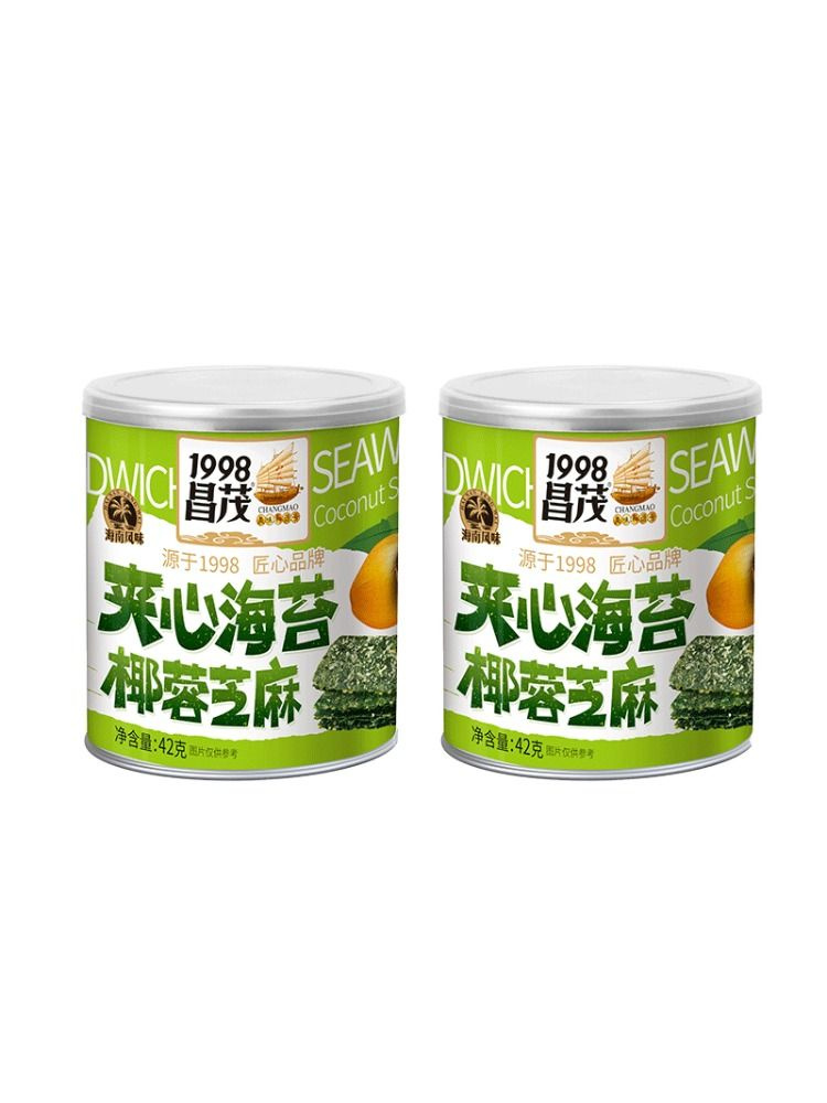 Changmao Coconut Sesame Sandwich Seaweed 42g * 2 cans купить на OZON по ...