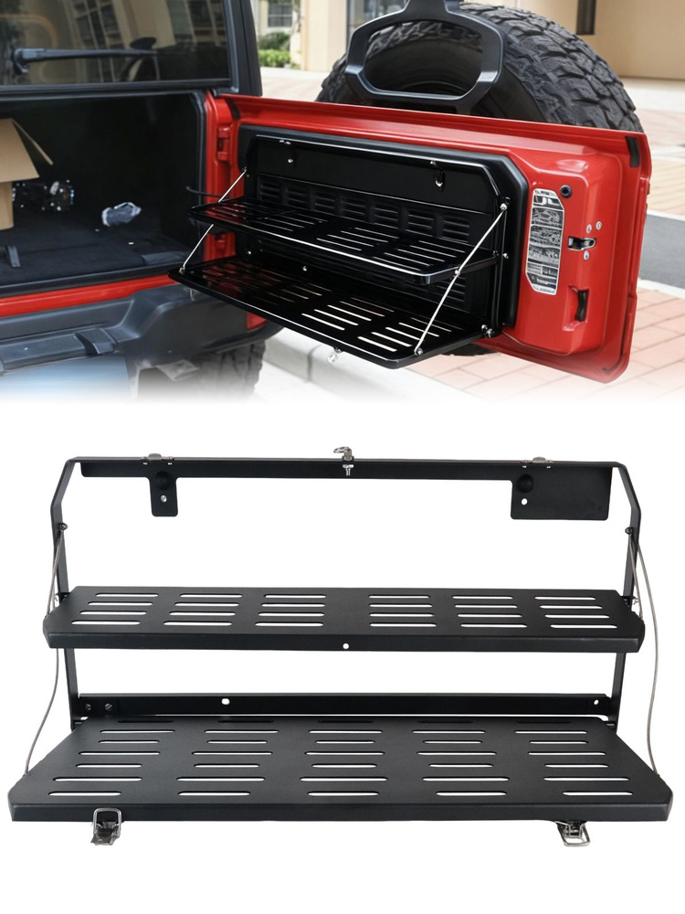 Складной столик для задней двери, совместимый с Jeep Wrangler JL 2 ...