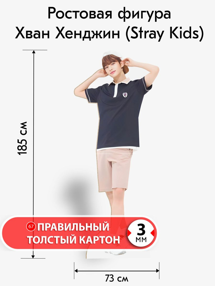 Аксессуар для фотосессий, Хван Хенджин (Stray Kids) 4, ростовая фигура ...