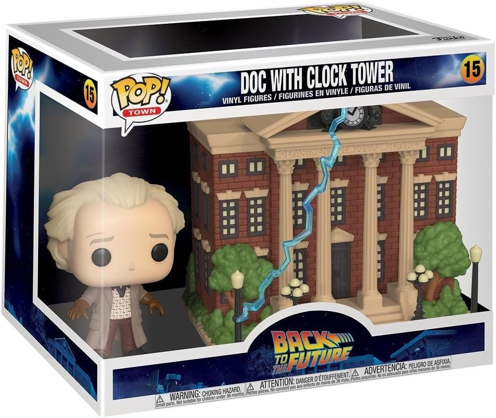 Фигурка Funko POP! Town. Back to The Future - Doc with Clock Tower (15 ...