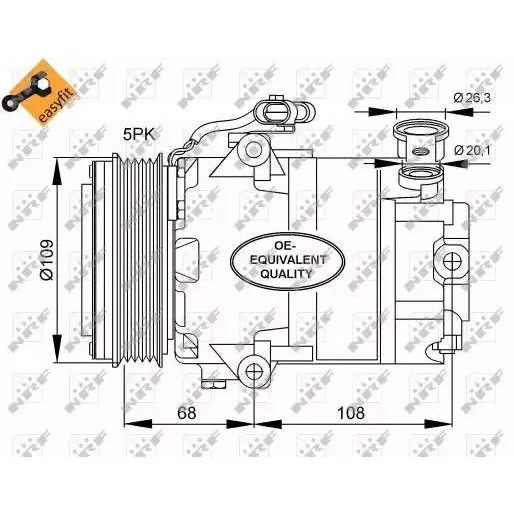 Компрессор кондиционера opel corsa 1.2 01- NRF 32083 купить на OZON по ...
