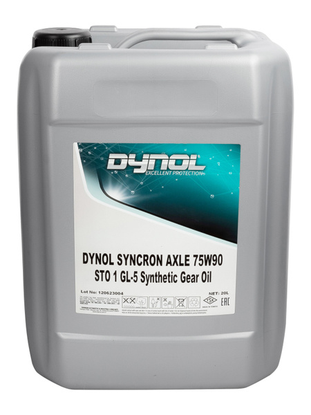 DYNOL SYNCRON AXLE 75W-90 GL-5, синтетическое трансмиссионное масло ...