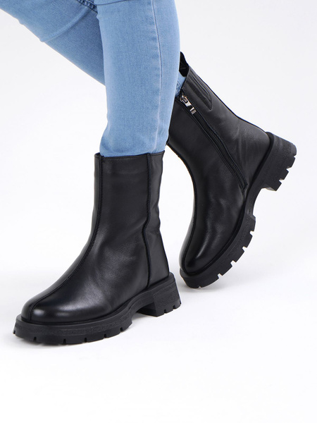 Ботинки Женский Covani черный, черный кристалл, размер 37 челси Зима 7 Молния Стандартный низкий ...