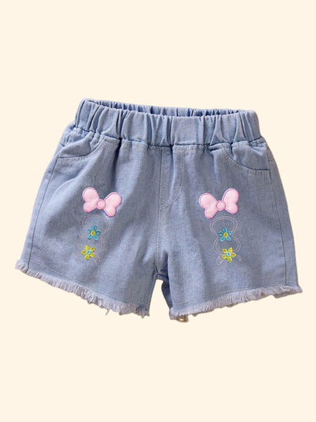 Джинсы Девочки, Мальчики BCATON молочно-голубой Хлопок, размер 130 облегающий Средняя Китай Лето ...