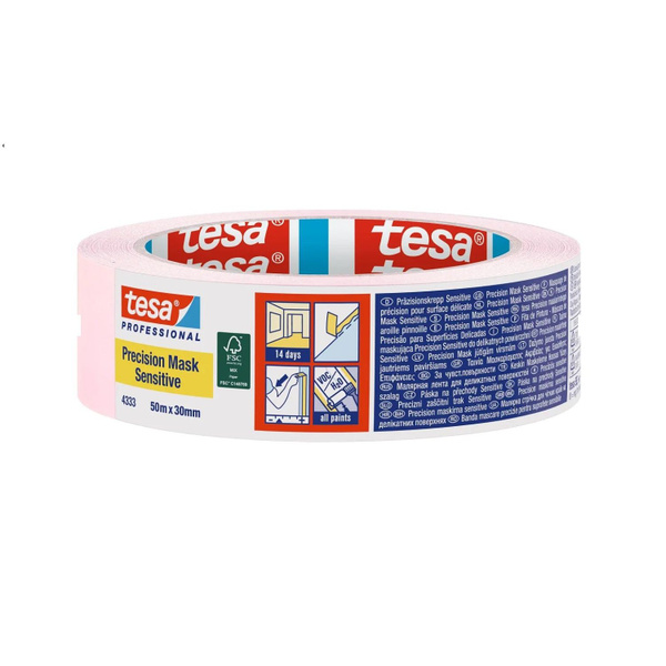 Лента малярная розовая Tesa 4333-19 (30мм*50м) упак (3 шт) купить на ...