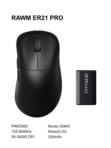 Игровая мышь беспроводная RAWM беспроводная ER21 , черный купить c доставкой на OZON по низкой ...