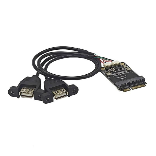 Двойной USB 2.0 к PCIE адаптер преобразователь mPCIE, - Поставляется с ...