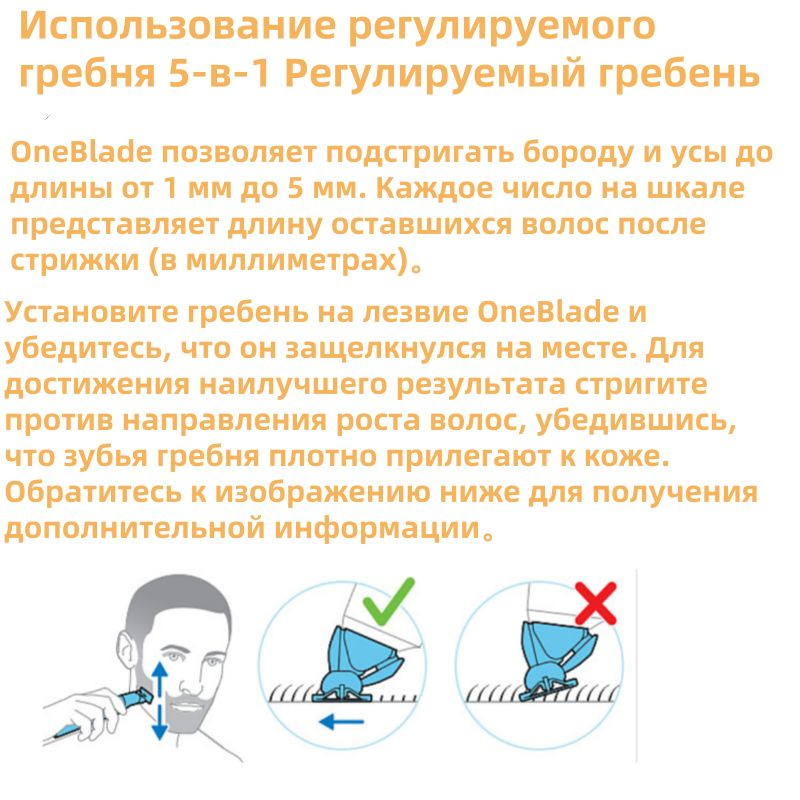 Philips Триммер для бороды и усов Philips OneBlade (Original) QP2515 ...