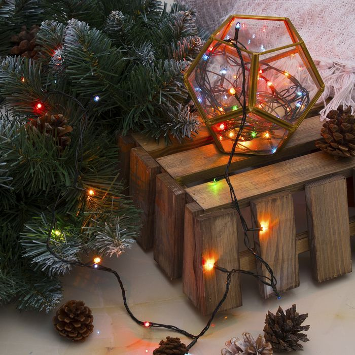 Гирлянда на елку разноцветная 3,5 м / Электрогирлянда новогодняя ...