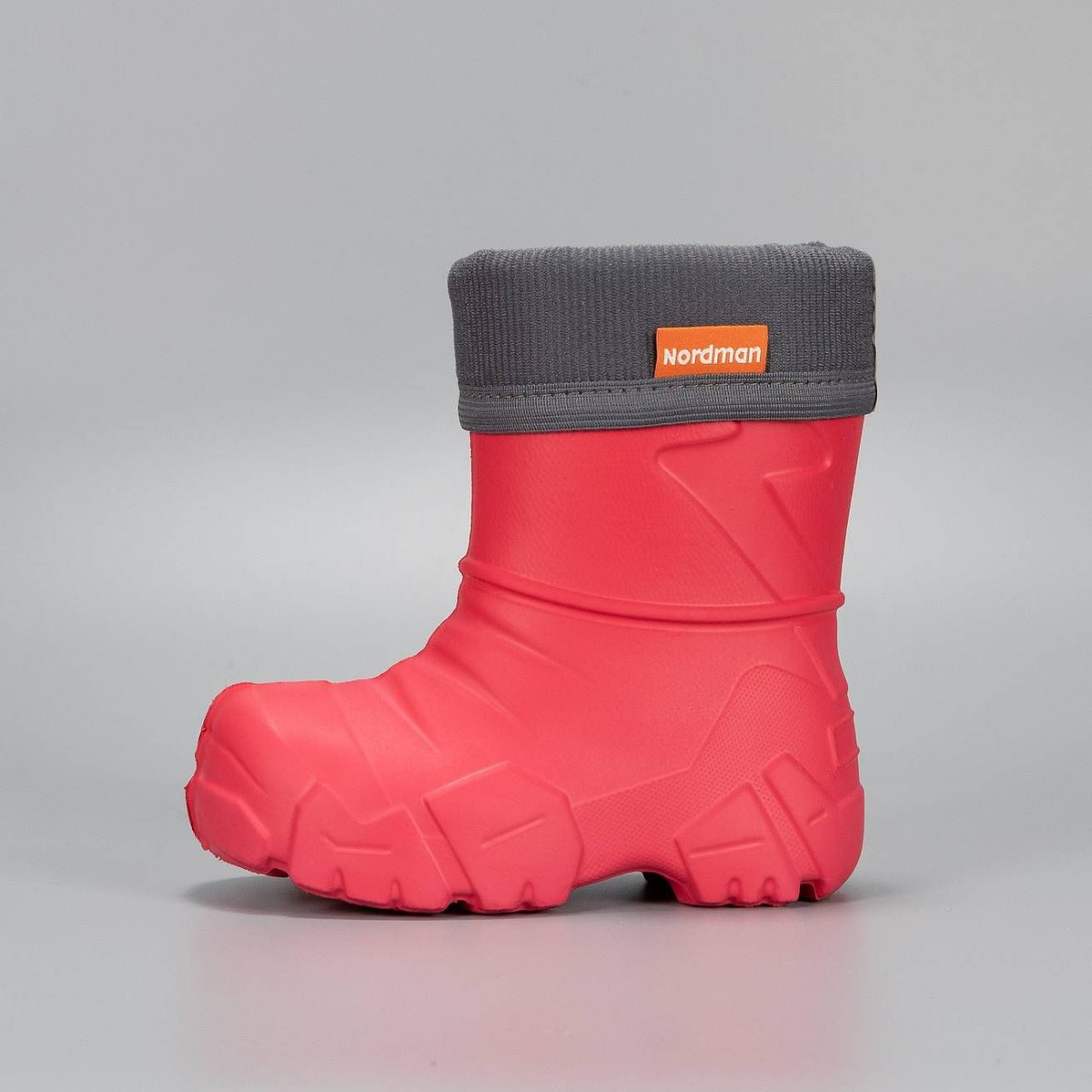 Сапоги резиновые Девочки Nordman 6 малиновый EVA Россия Без застёжки Демисезон Рельефный рисунок ...